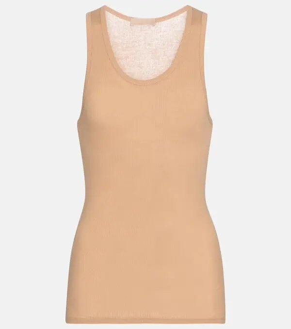 Wardrobe.NYC Ribbed-knit Tank Top - Beige