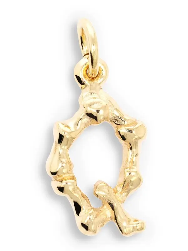 The Great Frog 18kt Yellow Alphabones Letter Q Pendant Gold