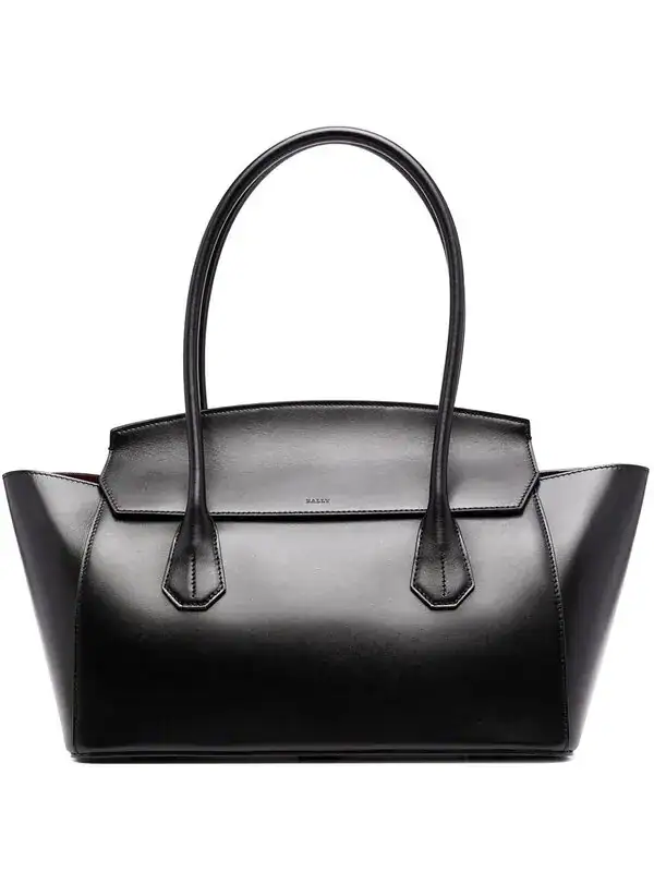 Bally Sandah Leather Top-Handle Bag - Black | Editorialist