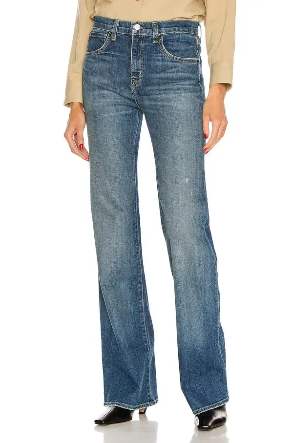 NILI LOTAN Celia Wide Leg In Denim - Classic Wash
