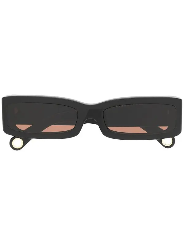 Jacquemus Les Lunettes 97 Rectangle-Frame Sunglasses Black