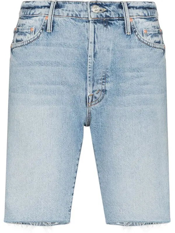 MOTHER The Trickster Bermuda Denim Shorts