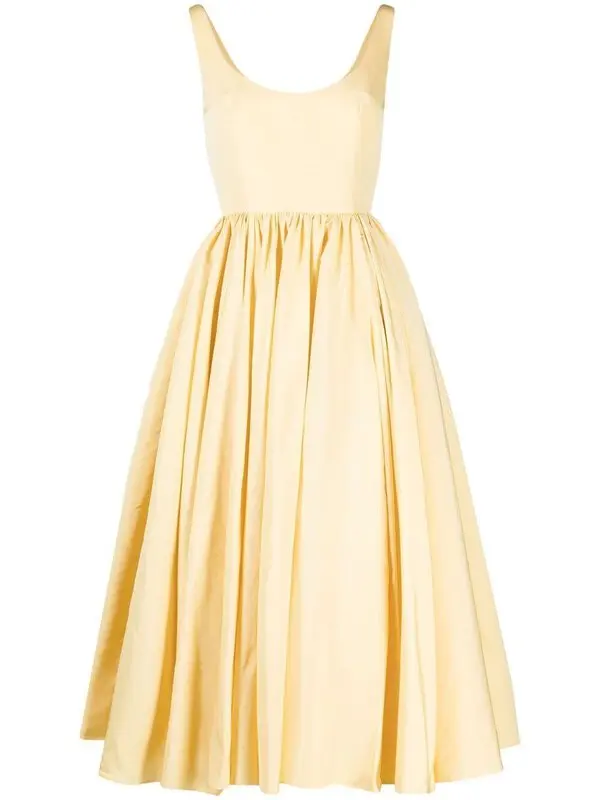 Alexander Mcqueen Bow Detail Flared Cocktail Dress In Yellow - 50% Off |  Editorialist