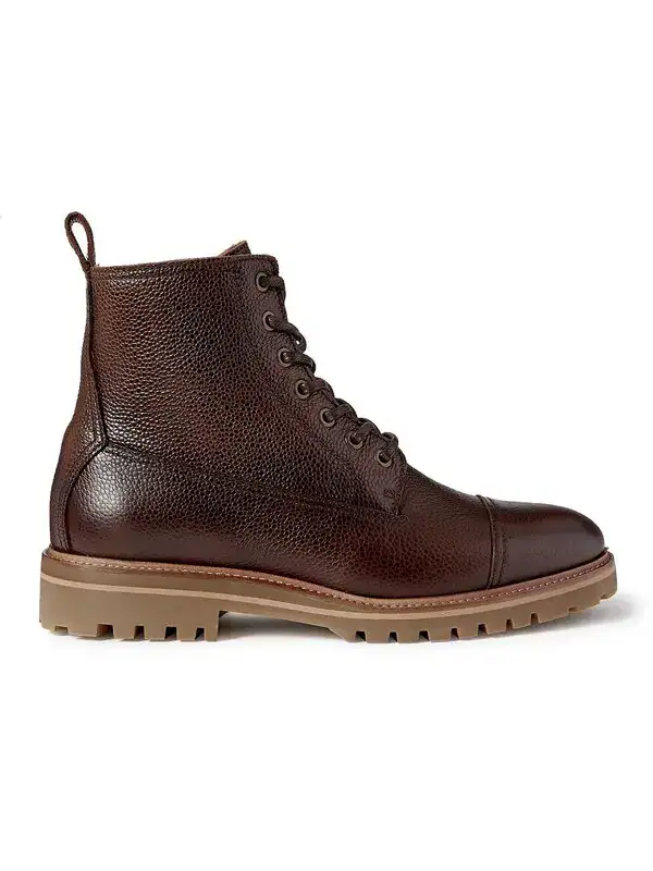 Belstaff Alperton Full-Grain Leather Boots In Brown - 50  display picture 2