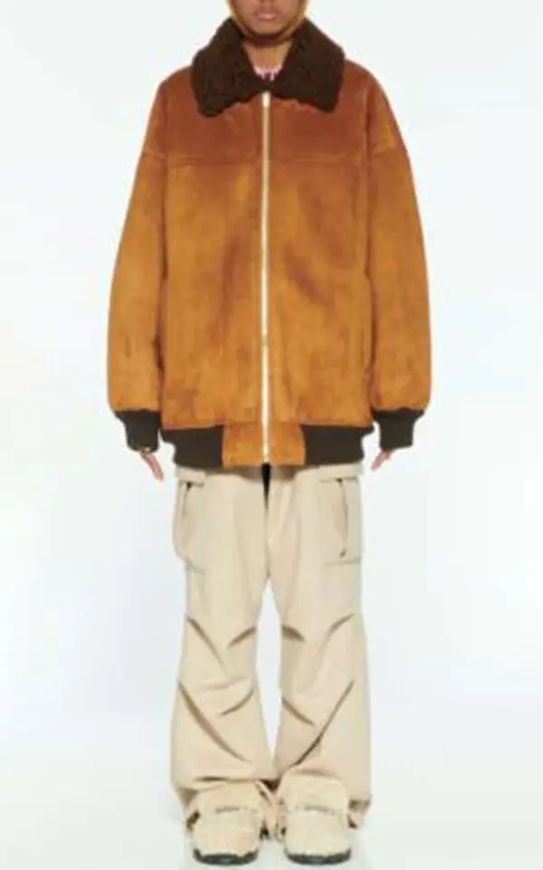 Miu Miu Shearling-trimmed Jacket