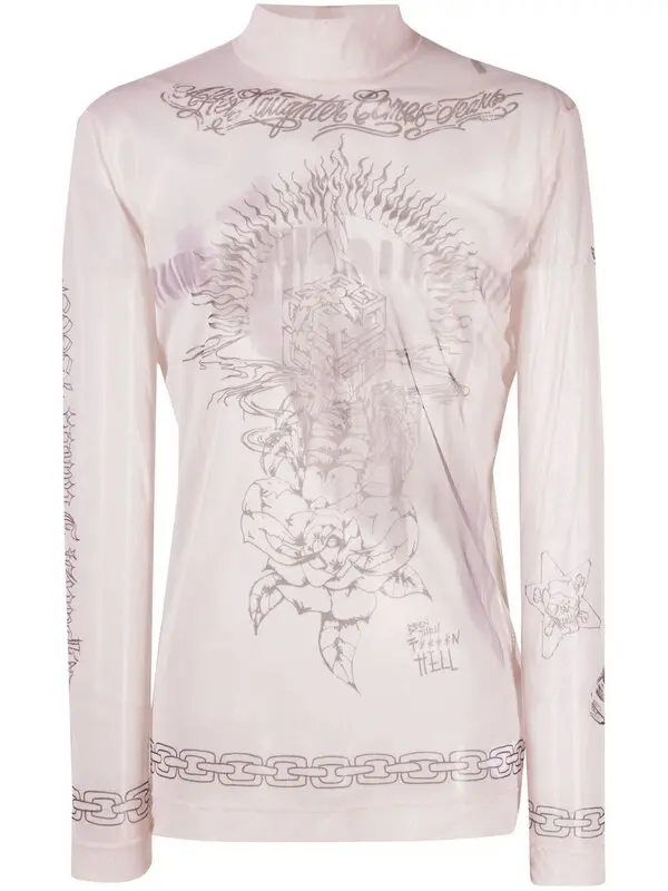 Givenchy Graphic-print High Neck T-shirt