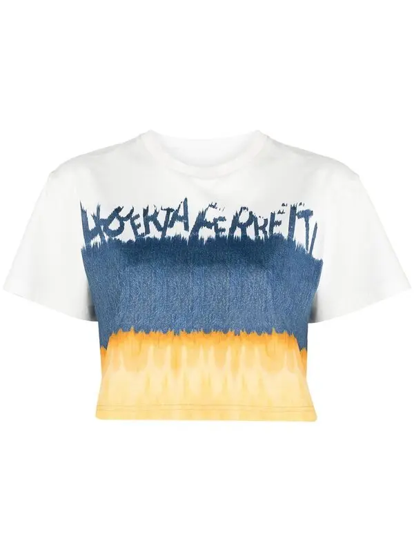 Alberta Ferretti Tie-dye Print Cotton T-shirt