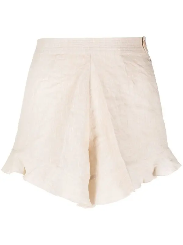 Buy FORTE_FORTE Flared-hem Shorts - Neutrals At 55% Off | Editorialist