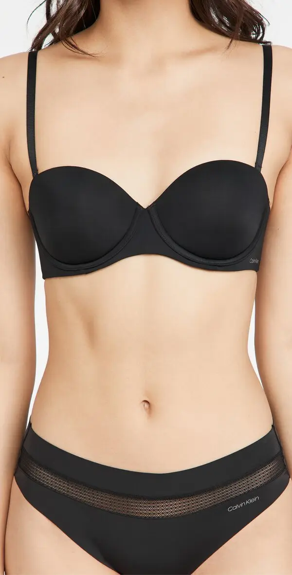 Calvin Klein Push Up Strapless Bra - Black001