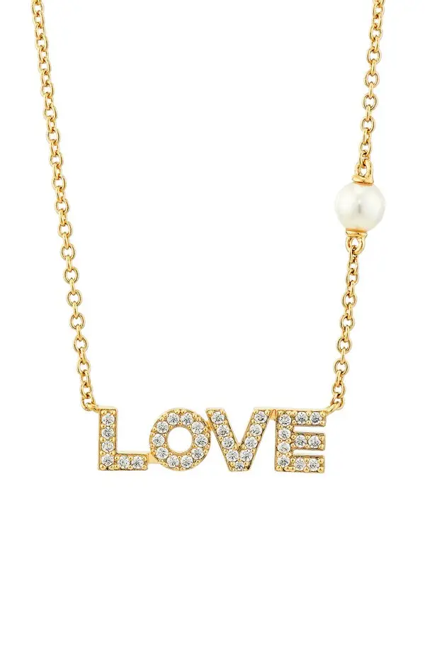 Nadri Love Pave Pendant Necklace - Gold | Editorialist