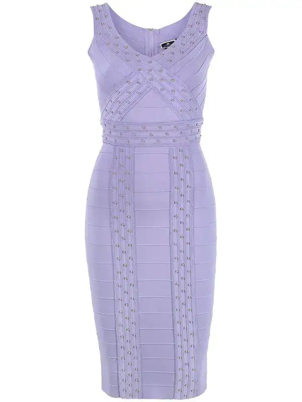 stud embellished bodycon dress KAREN MILLEN Stud Embellished Bodycon Dress