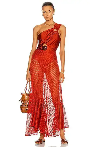 patbo netted fringe beach dress Vestido BIMMI, Celeste  Reunion Home