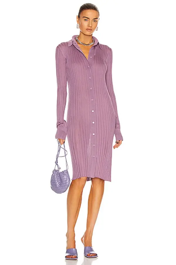 bottega veneta silk dress Bottega Veneta Fluid Silk Satin Dress - Beige - Women