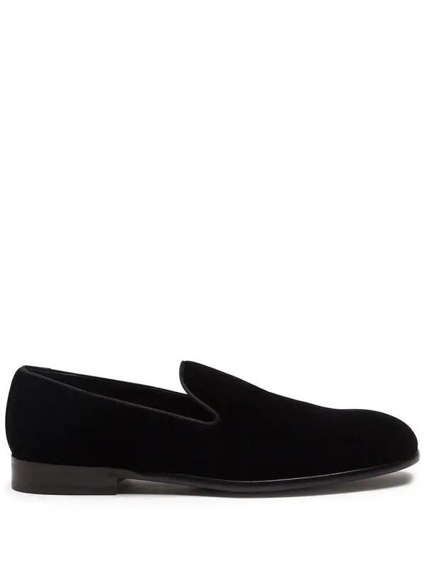 Dolce & Gabbana Velvet Slippers - Black