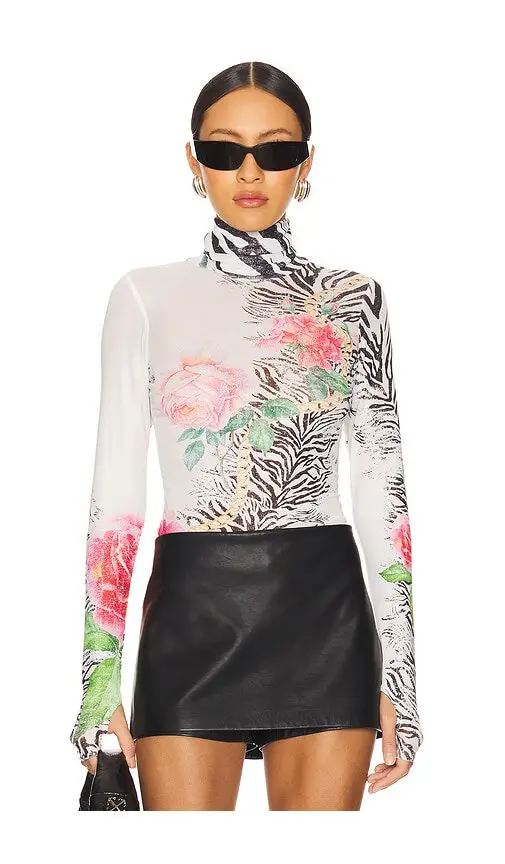 AFRM Zadie Top - Zebra Rose