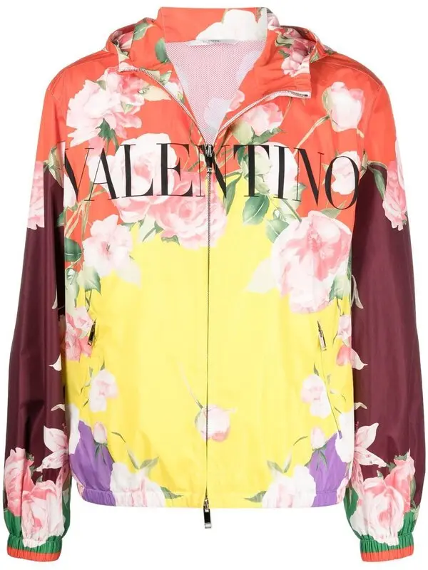 Valentino Garavani Floral-print Hooded Jacket