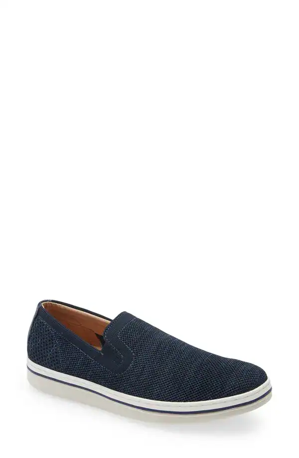 Johnston & Murphy Trenton Slip-On - Navy Knit | Editorialist