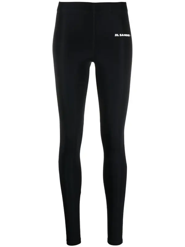 JIL SANDER Logo-print Leggings - Black