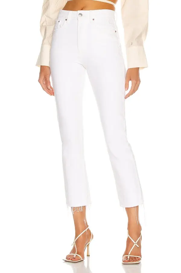 GRLFRND Karolina High-rise Straight Crop Jeans