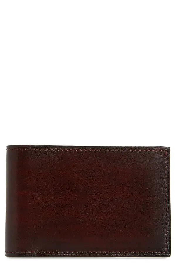 Magnanni Slim Bifold Leather Wallet - Burgundy | Editorialist