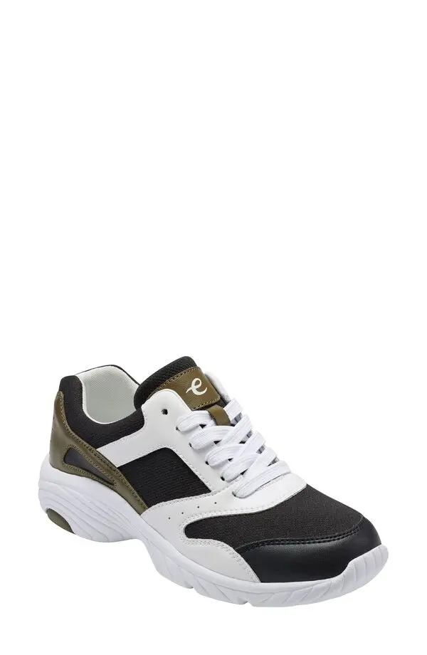 Easy Spirit X Martha Stewart Pisa Sneaker In Black/ White/ Olive