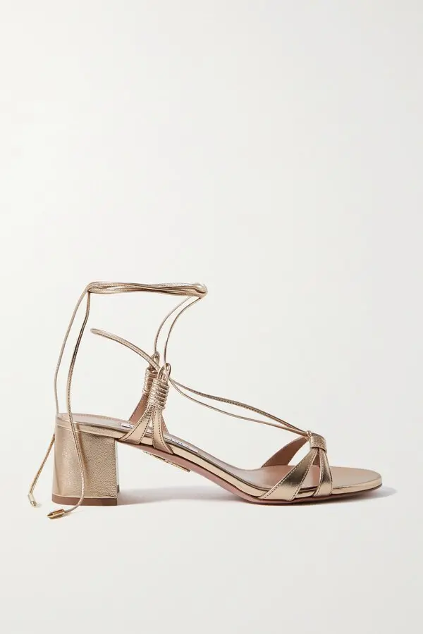 Edgardo Osorio Aquazzura Sale Aquazzura Sole 50 Metallic Leather