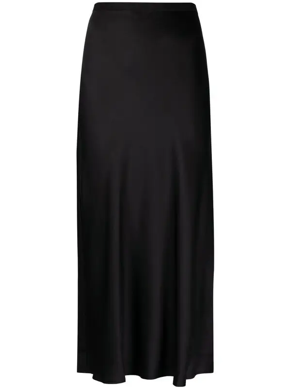 ANINE BING Bar Fluted Silk Skirt