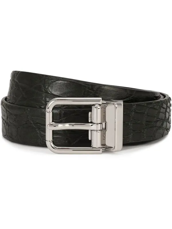 Dolce & Gabbana Buckled Leather Belt - Green