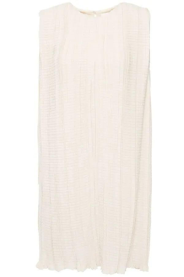 the row pleated dress THE ROW Bastet Pleated Cape A-line Maxi Dress