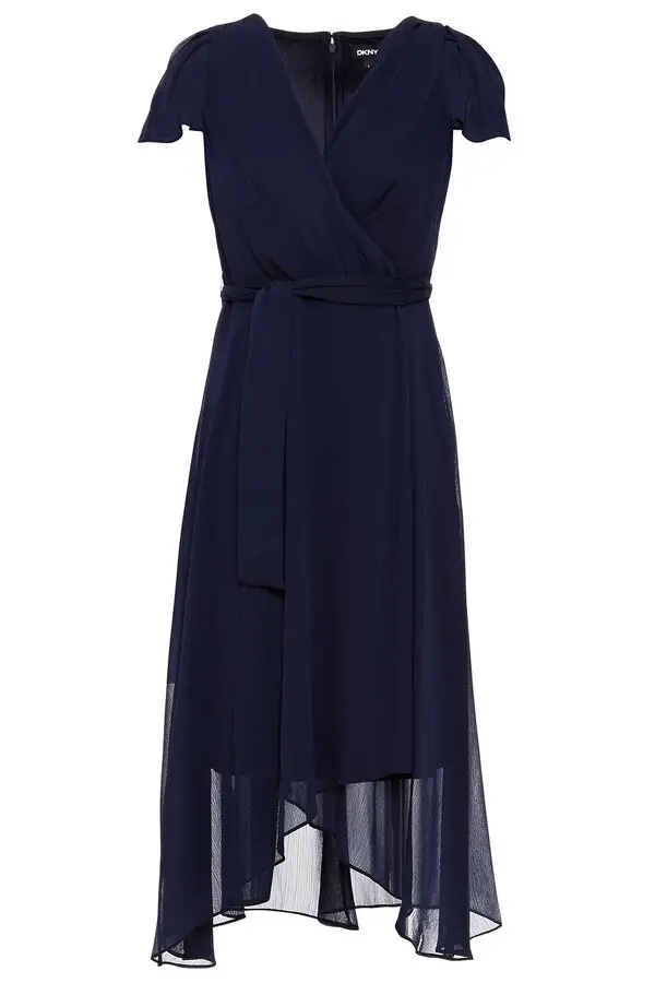 blue dress for baby girl Sleeveless Gathered Midi A Line Dress | A-Line Dress