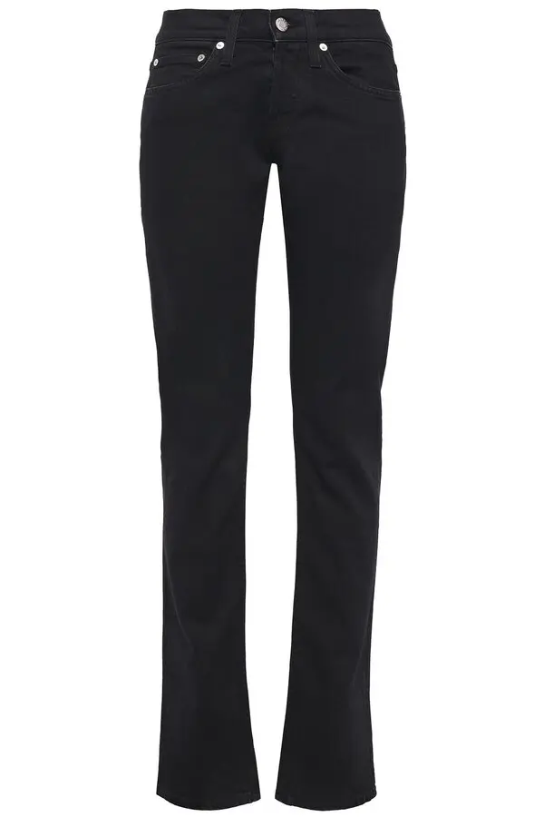Helmut Lang Masc Lo Low-Rise Slim-Leg Jeans In Black 69% Off