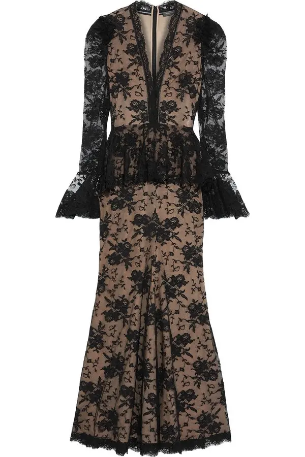 strapless open back dress Vintage 1940s Black Beaded Rayon Peplum Dress main image 1