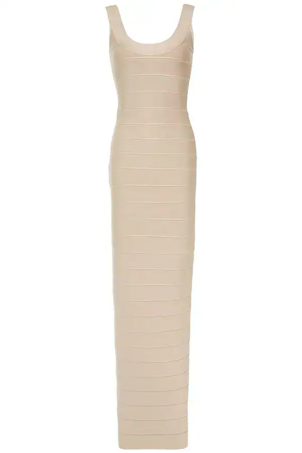 herve leger beige bandage dress Herve Leger Nude Bandage Dress (Small)  Double Take