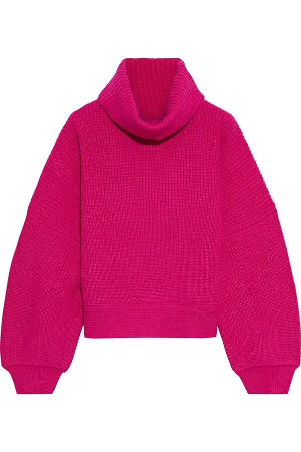 Diane Von Furstenberg Baylor Ribbed Merino Wool-Blend Turtleneck