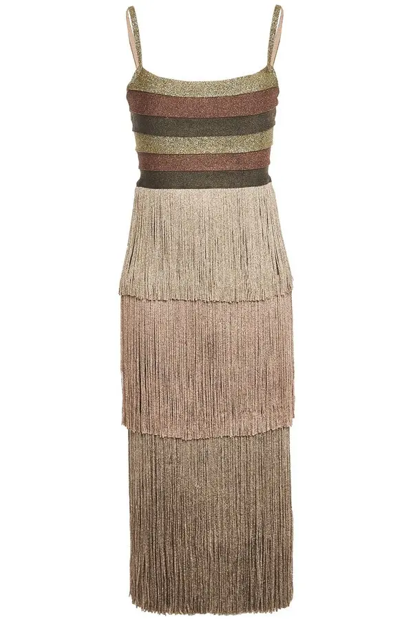 green dress brown heels Women's Bandage Midi Dress Fitted Scoop Neck Kim