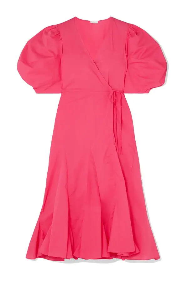 white christmas dresses Simple Retro Fiona Cotton White Midi Dress - Blue main image 0