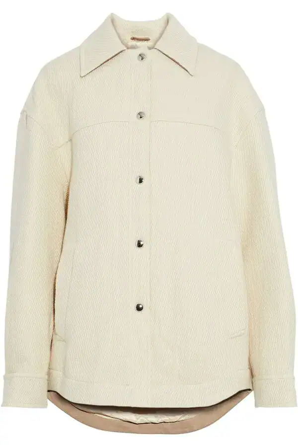 Acne Studios Ocilia Cotton Wool And Alpaca-Blend Jacket In Ecru 