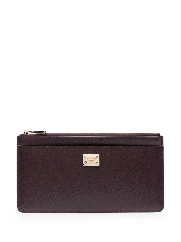 Dolce & Gabbana Logo-tag Zip-up Card Holder - Red