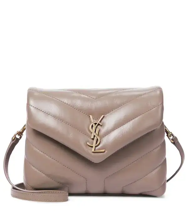 Saint Laurent Toy Loulou Leather Shoulder Bag Beige Editorialist