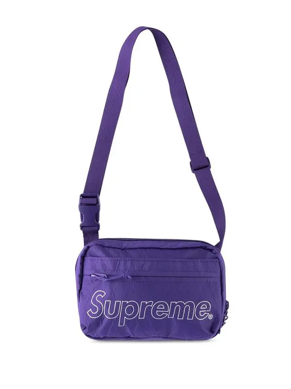 Supreme Logo Shoulder Bag Purple Editorialist