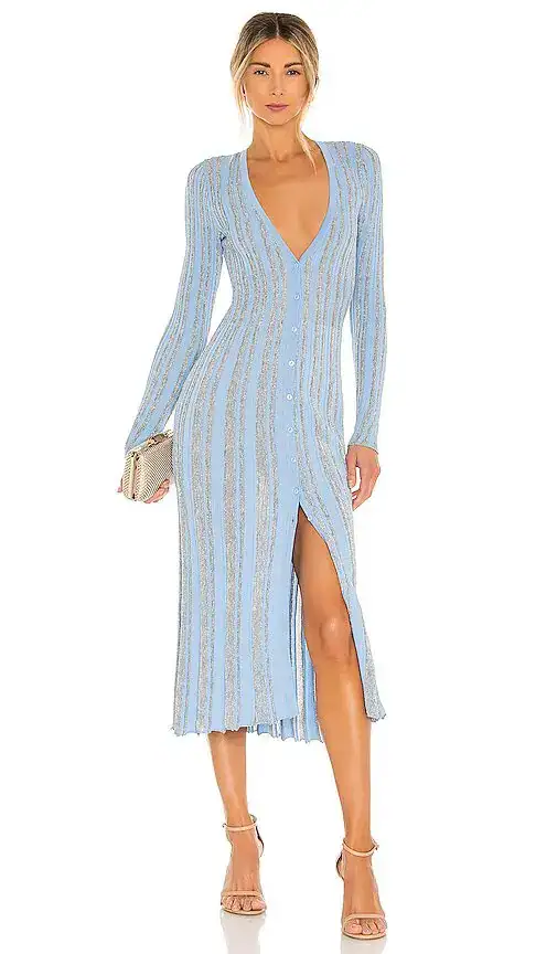 knee length dresses for ladies Misa Los Angeles Aline Dress in Sequin Ombre main image 1