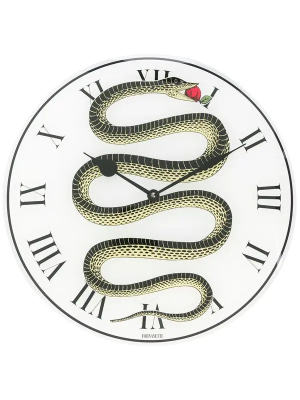 FORNASETTI Serpent Print Clock