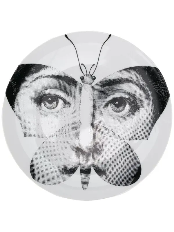 FORNASETTI Tema E Variazione N°96 Wall Plate - White
