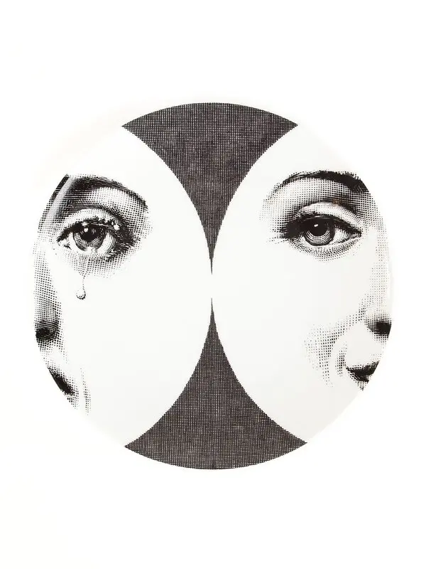 FORNASETTI Printed Plate - Black