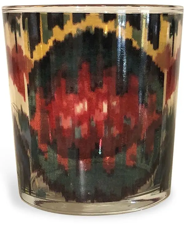 LES-OTTOMANS Ikat' Set Of Four Glasses - Black