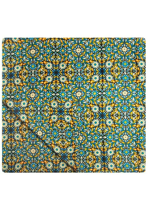 La DoubleJ Tile-print Tablecloth - Blue