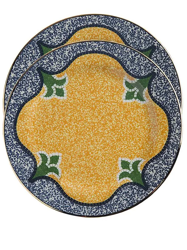 La DoubleJ Graniglia Dessert Plates - Yellow
