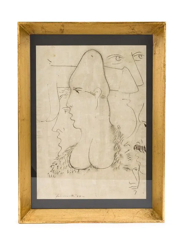 FORNASETTI Erotic Painting - Black