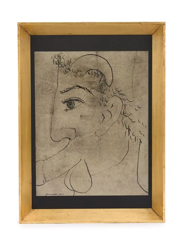 FORNASETTI Erotic Painting - Gold