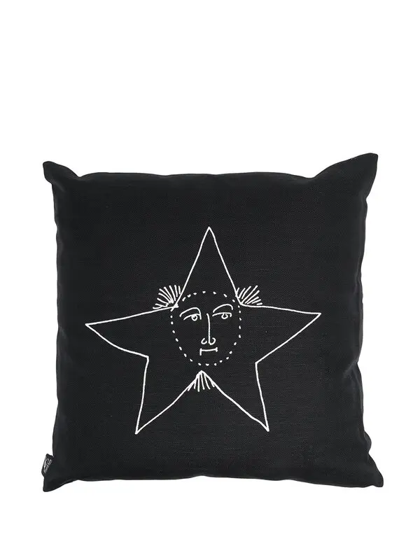 FORNASETTI Solamente-print Cushion - Black